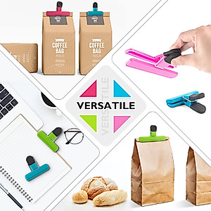 FINDMAG 8Pack Chip Clips, Food Bag Clips, Kitchen Sealing Clips, Bag Clips for Fridge, Bread, Food, Storage Packages, Snack Bags, Photos – Chip Bag Clips for Home, Office, School