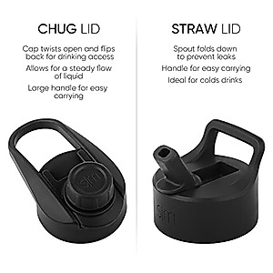 Simple Modern Water Bottle with Straw and Chug Lid Vacuum Insulated Stainless Steel Metal Thermos Bottles | Reusable Leak Proof BPA-Free Flask for Sports, Gym | Summit Collection | 32oz, Good Day Blue