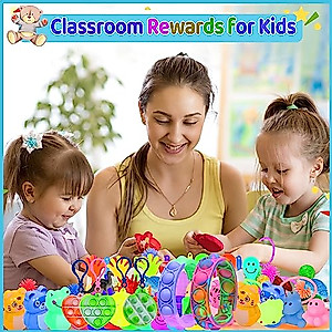 ZJLL 120 Pcs Party Favors for Kids, Fidget Toys Pack, Goodie Bags Treasure Box For Classroom Rewards, Carnival Prizes, Pinata Filler Stuffers Toys, Birthday Gift Toys for Kids 4-8, 8-12