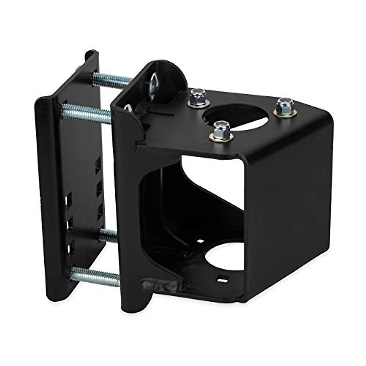 Camco Trailer Tongue Jack Bolt-On Relocation Kit | Allows for Easy Trailer Relocation | Provides Ample Tailgate Clearance Without Obstruction | for 3-Bolt & A-Frame Style Tongue Jacks (50015), Black