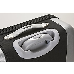 Rockland Rome Hybrid Spinner Wheel Luggage, Black, 3-Piece Set (20/24/28)