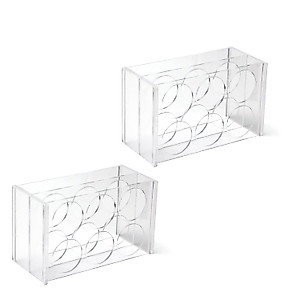 Othmro 2Pcs 40mm Clear Test Tube Racks 6Positions Plastic Centrifuge Tube Rack Holders Plastic Stand Storing Bracket Rack Test Tube Holders for Labortory Holder Party Favors Decoration Transparent