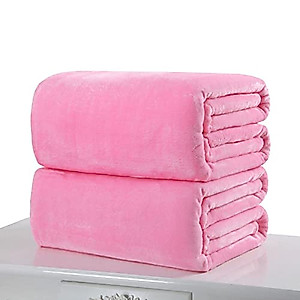 KOqwez33 Textured Soft Blanket, Warm and Lightweight Throw Blanket, Ultra Soft Warm Cozy Throw Blanket Rug Plush Fleece Bed Sofa Couch Pad Home - Blue