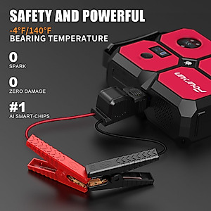 Portable Car Jump Starter with Air Compressor, Foursun 4000A 26800mAh Jump Starter Battery Pack (All Gas/8.0L Diesel) 150PSI Digital Tire Inflator, 12V Car Lithium Battery Jump Box Pack Power Charger