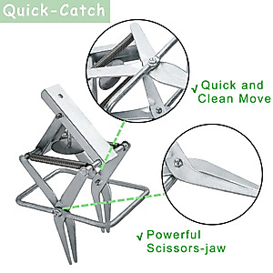 2 Easy Set Mole Traps Easy One-Step,Out-of-Sight,Galvanized Steel Sold ONLY by Fox Peak