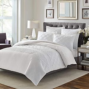 Stone Cottage - Queen Duvet Cover Set, Soft Bedding with Matching Shams, Modern Home Decor (Mosaic White, Queen)