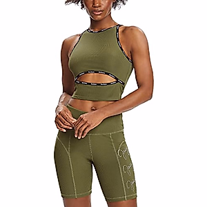 Juicy Couture Cutout Rib Halter Tank Moss MD (US 6-8)