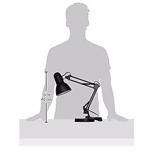 Boston Harbor TL-WK-134E-BK-3L Swing Arm Adjustable Desk Lamp, 60 W, A19, Black