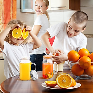 6 Pack 25oz Glass Cups with Lids and Straws Drinking Glasses with Straws Brush and Bamboo Lids Plastic Lids Metal Lids Glass Jar Mugs Glass Tumbler Cups for Cold Coffee Juice and Food Storage