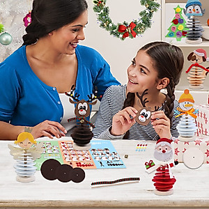 Coola Christmas Crafts Kit for Kids - Toy and Decorations Including 6 Snowman Angel Dog Penguin Redindeer Santa Claus DIY Activity Christmas Gift for Girls & Boys Home Ornament