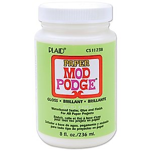 Mod Podge Gloss Waterbase Sealer, Glue Paper (8-Ounce), CS11238 Finish, 8 ounce, 8 Fl Oz