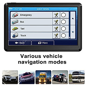 Car GPS Navigation GPS Navigation for Truck & RV & Car, Driver Alerts, Turn-by-Turn Directions, 2023 Map with Free Lifetime UpdateMap Update