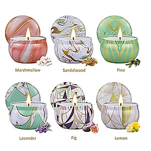 Scented Candles Gift Set, 6 Packs Aromatherapy Candle, 120H Burning Time,Stress Relief & Valentines Day Gifts for Women, Ideal Gifts for Women Birthday, Mother's Day, Thanksgiving, Christmas