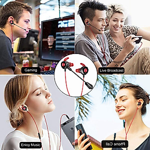 YYUNJINI Gaming Headset with Microphone Wired Gaming Earbuds PC for PS4 PS5 Xbox One Playstation 5 Games Mobile Phone,Detachable Stereo Bass Earphones Noise Cancelling Gaming Headphones with Mic Black