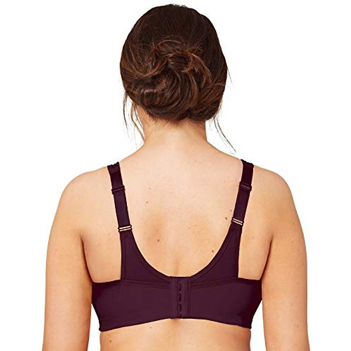Glamorise Full Figure Plus Size MagicLift Active Support Bra Wirefree #1005 Wine