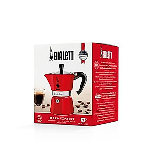 Bialetti 4942 Moka Express Espresso Maker,3 cups Red