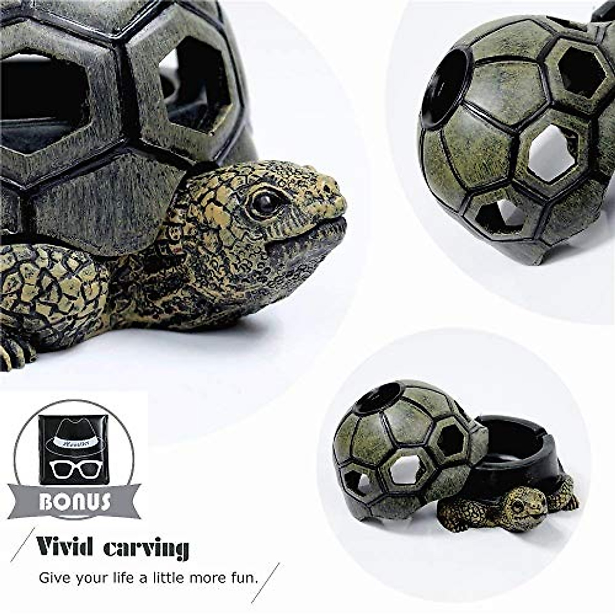 Monsiter QE Turtle Ashtrays for Cigarettes Cute Ash Tray for Home and Outdoor