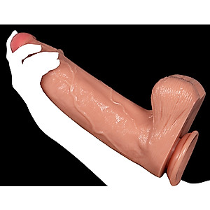 2.83’’ Diameter Huge Thick Dildo, 13 inch Realistic Giant Dildo Feels Like Skin, Lifelike Penis Monster Dildos with Suction Cup for Women/Men/Couples, Adult Sex Toy for Vaginal G-Spot & Anal Play