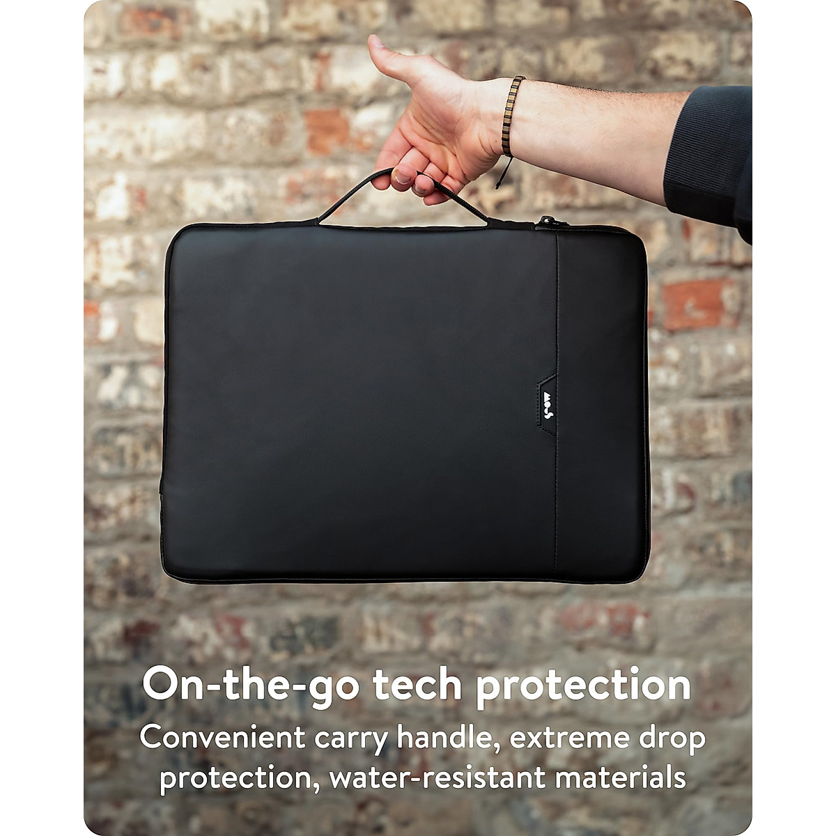 Mous - MacBook Pro 14 inch Case with Handle Ultra-Protective and Water Resistant Sleeve Cover with Drop Protection (Fits 2021 and 2023 MacBook Pro 14 inch)