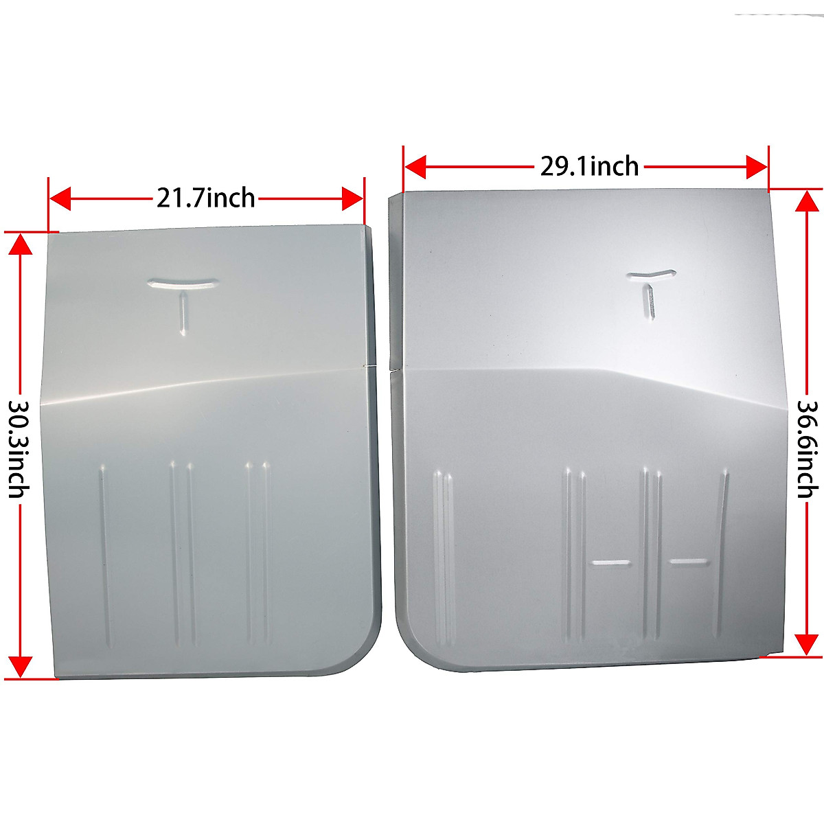 ECOTRIC Front Drive and Passage Side Floor Pan Pair Compatible with 1967-1979 Ford F100 F150 F250 F350 & 1978-1979 Bronco