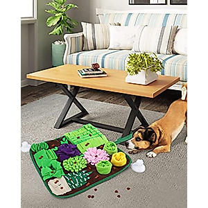 CiyvoLyeen Succulent Snuffle Mat for Dogs Small Pets Treat Toy, Dog Enrichment Toys, Dog Puzzle, Slow Eating Mat, Foraging Mat for Rabbit Cat Pig, Stress Relief Puppy Gift, for Pet