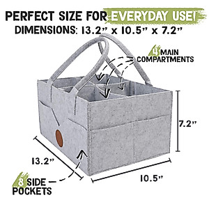 KeaBabies Portable Diaper Changing Pad and Baby Diaper Caddy Organizer - Waterproof Foldable Baby Changing Mat - Large Baby Organizer - Travel Diaper Change Mat - Diaper Organizer for Changing Table