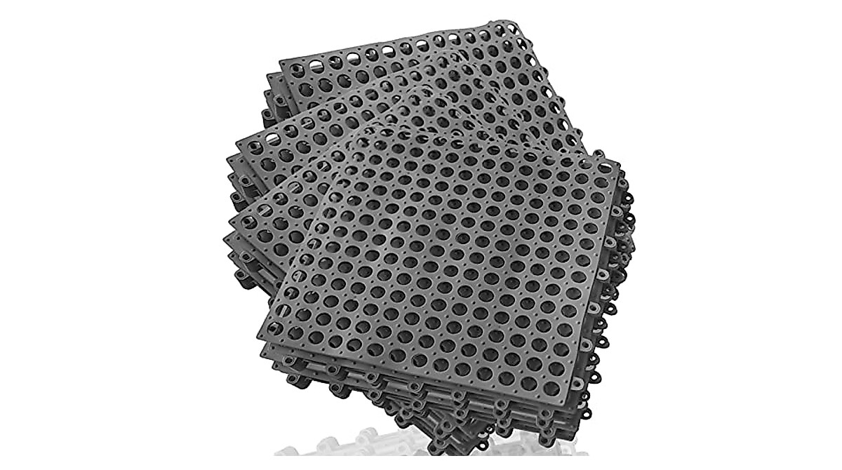 Drainage Interlocking Floor Tiles - Non-Slip Pool & Bathroom Flooring