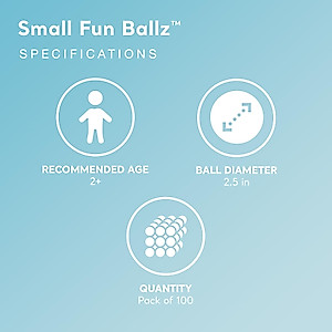 Intex 96 x 78 x 28 Ft Inflatable Jungle Adventure Play Center Spray Kiddie Pool & Small Plastic Multi-Colored Fun Ballz for Ball Pit, 100 Pack