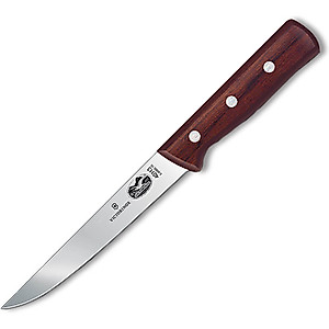 Victorinox Boning, 6" Straight, Wide, Stiff, Rosewood Handle