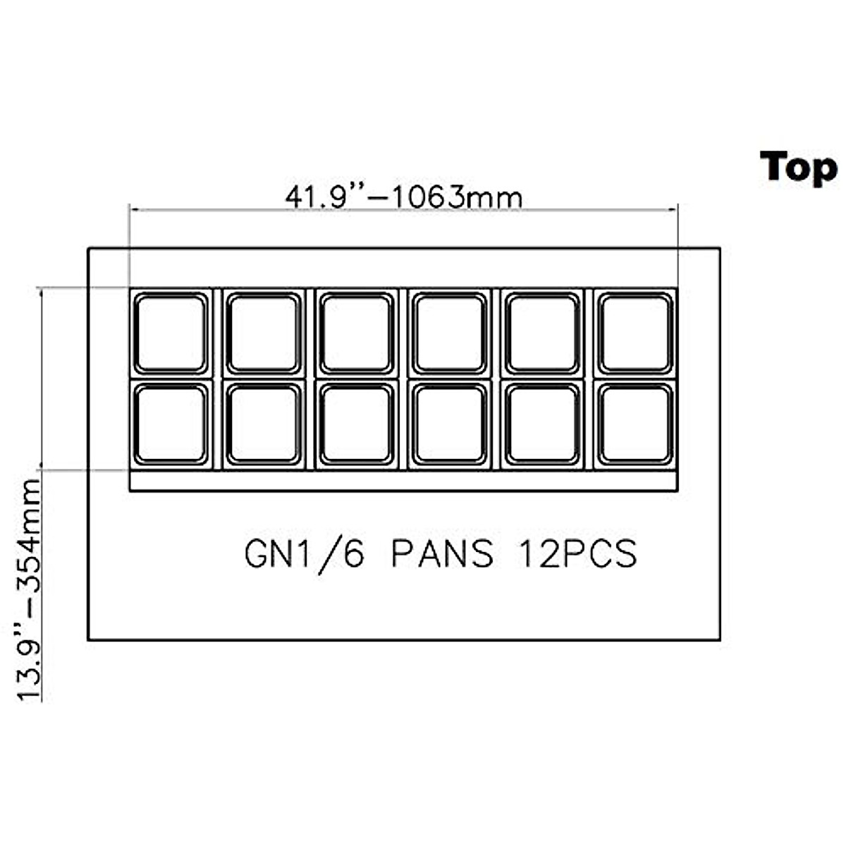 Kelvinator KCHST48.12 Stainless Steel Sandwich/Salad Preparation Table, 48" with 12GN 1/6 containers
