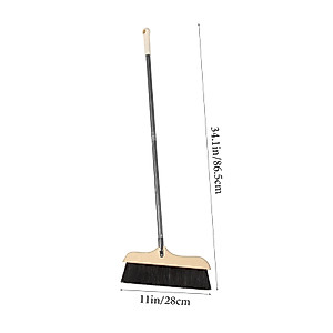 SOESFOUFU Long Handle Broom Housekeeping Broom Push Broom Brush Heavy Duty Broom Floor Sweeper Office Garbage Cleaner Garbage Sweeping Tool Home Broom Sweep Floor Brush Brooms Horsetail Hair