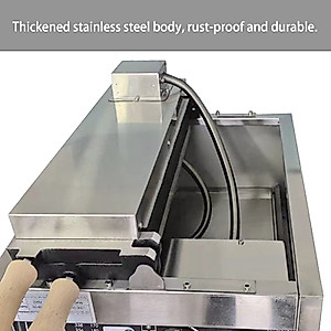 Mvckyi Strange Shape Waffle Maker with Removable Plates, 5pcs Commercial Abalone Shaped Waffle Maker Machine Electric, Rotating Waffle Irons Non-stick, Stainless Steel, for Restaurant, Snack Bar