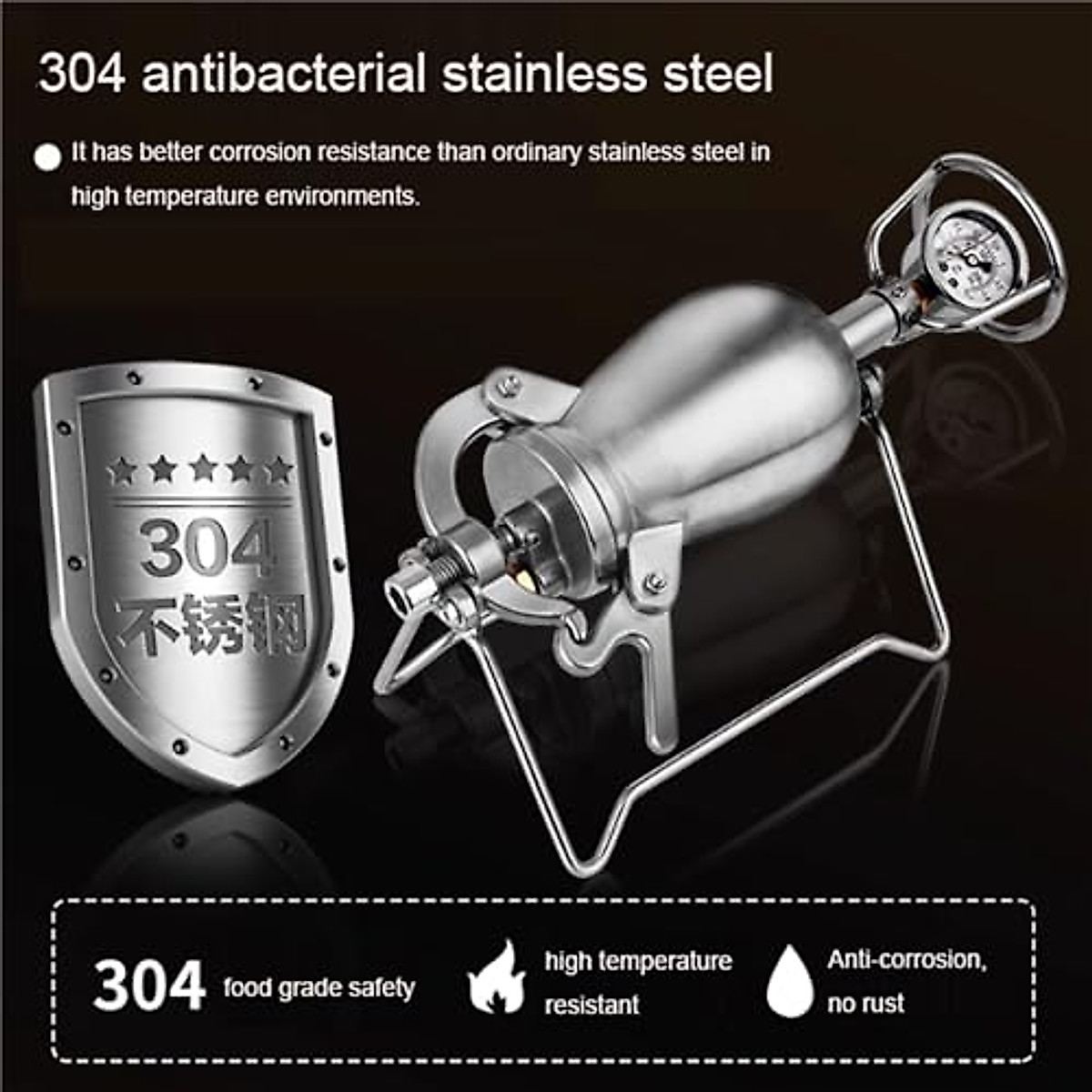 Mini Popcorn Machine, 304 Stainless Steel Mini Popcorn Pot, Chinese Traditional Retro Popcorn Maker, Amplifier Old-Fashioned Hand Popcorn Poppers,400ml