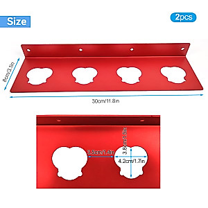 JEEJINYAN 2Pcs Battery Holder for Milwaukee M12 Battery, Storage Tools for Milwaukee Battery, Four as a Group Milwaukee Battery Holder, Red (Red)