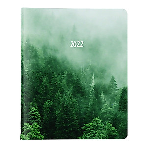 Brownline 2022 Essential Monthly Planner, 14 Months, December 2021 to January 2023, Twin-Wire Binding, 8.875" x 7.125", Mountain Green (CB1200G.03-22)