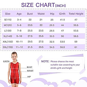 speerise High Stretch Gymnastics Leotards for Girls with Hair Scrunchie, Unitard Kids Short Tank Biketard Dance Costumes Gymnastics Outfit Ballet