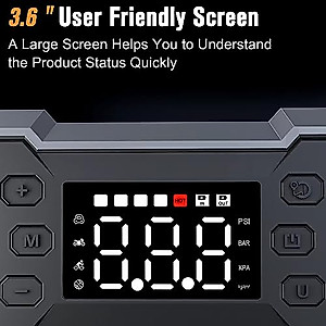 TRAVELMAN T6 Car Jump Starter with Air Compressor, 4000A 160PSI 26800mAh Portable Jump Box Tire Inflator (All Gas/10.0L Diesel), 12V Car Jump Booster Battery Pack for Car,Truck,Boat,Bike