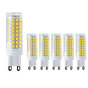 10W G9 LED Bulb Dimmable LED Corn Light Bulbs(6 Pack)- 100W G9 Halogen Bulbs Equivalent 4000K Natural White Ceramic G9 LED Light Bulbs for Home Lighting Chandelier Ceiling Fan, AC120V