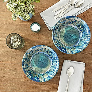 Certified International Radiance Teal Melamine 7.5" All Purpose Bowl, Set of 6, 300 milliliters