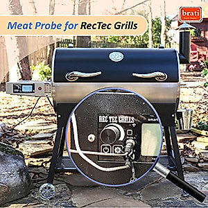 2-Pack Meat Probe Thermometer Replacement for RecTeq RT-B380 Bullseye/RT-590/RT-700 Wood Pellet Grill, Rec Tec BBQ Accessories