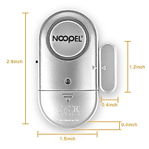Door Window Alarm Sensors 4 Pack New Version with Two Volume Levels NOOPEL Burglar Intruder Entry Sensor Alert for Home Security with Batteries Included