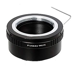Fotasy Copper Adjustable M42 Lens to E Mount Adapter, 42mm Screw Mount to E Mount, Compatible with Sony a7 a7R a7s II III IV a9 a7c Alpha 1 a6600 a6500 a6400 a6300 a6100 a6000 a5100 a5000 a3500 ZV-E10