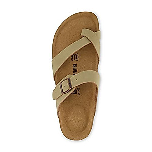 CUSHIONAIRE Men's Luna-M Cork footbed Sandal with +Comfort, Taupe Nubuck 11