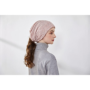 Fashion Beanies Chemo Caps Cancer Headwear Skull Cap Knitted hat Scarf for Womens Mens (4pack-b)