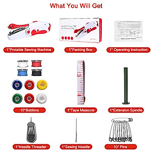 Handheld Sewing Machine, Quick Sew Mini Portable Electric Sewing Machine, Easy To Use For Adults Sewing Clothes, DIY, Family Travel