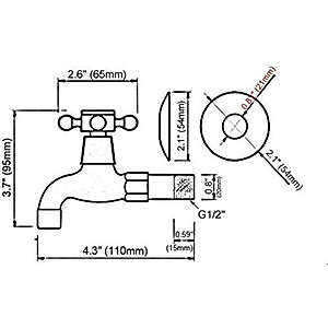 NZDY Faucet Oil Rubbed Bronze Outdoorgarden Water Tap Mop Pool Faucet Laundry Sink Cold Water Tap