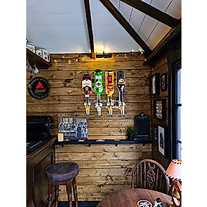 Liquor Bottle Dispenser, 4 Liquor Bottle Dispenser Wall Mount, Liquor Dispenser for Home Bar, Bottle Holder for Alcohol Wall Mount Dispenser