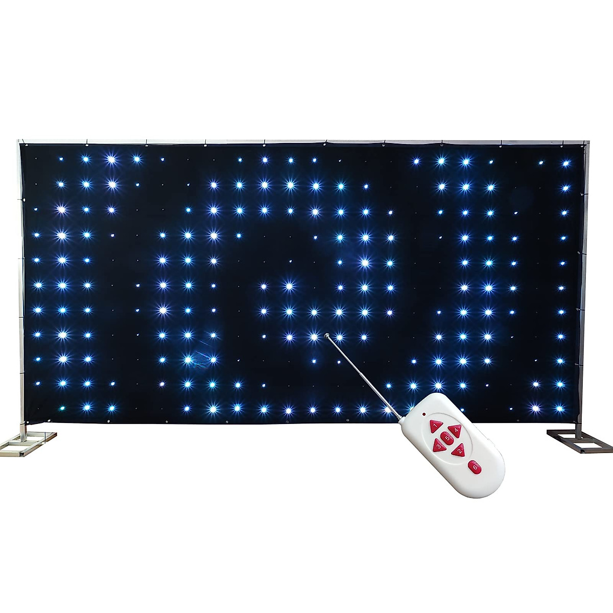 KHXED LED Vision Curtain P18 2x4M DMX Control For Mobile DJ Band Night Club Stage Backdrop