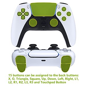 eXtremeRate White Programmable Real Metal Buttons (RMB) Version RISE4 Remap Kit for PS5 Controller BDM 010 & BDM 020, Upgrade Board & Redesigned Back Shell & 4 Back Buttons for PS5 Controller