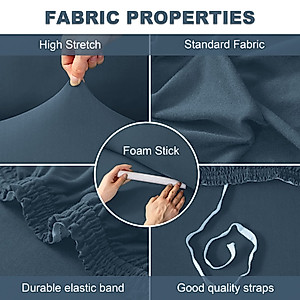 BT.WA Couch Cover L Shape Sectional Sofa Cover 2-Piece Soft Stretch Sofa Slipcover Furniture Protector Couch Slipcover with 2Pcs Pillowcases (Sofa 3 Seater + 3 Seater, Teal)